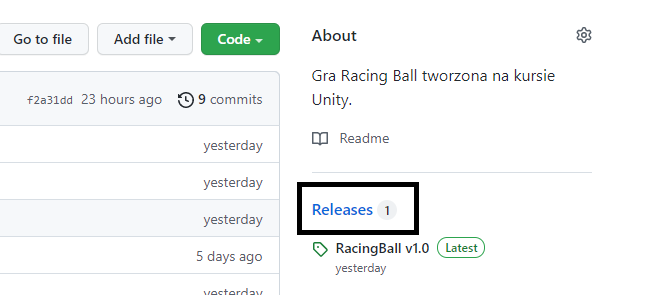 GitHub - Maxisy/RacingBallGame: Gra Racing Ball tworzona na kursie Unity.