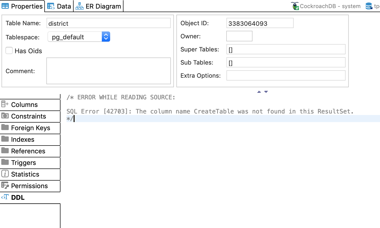 Cockroachdb Ddl Does Not Work · Issue 4449 · Dbeaver Dbeaver · Github