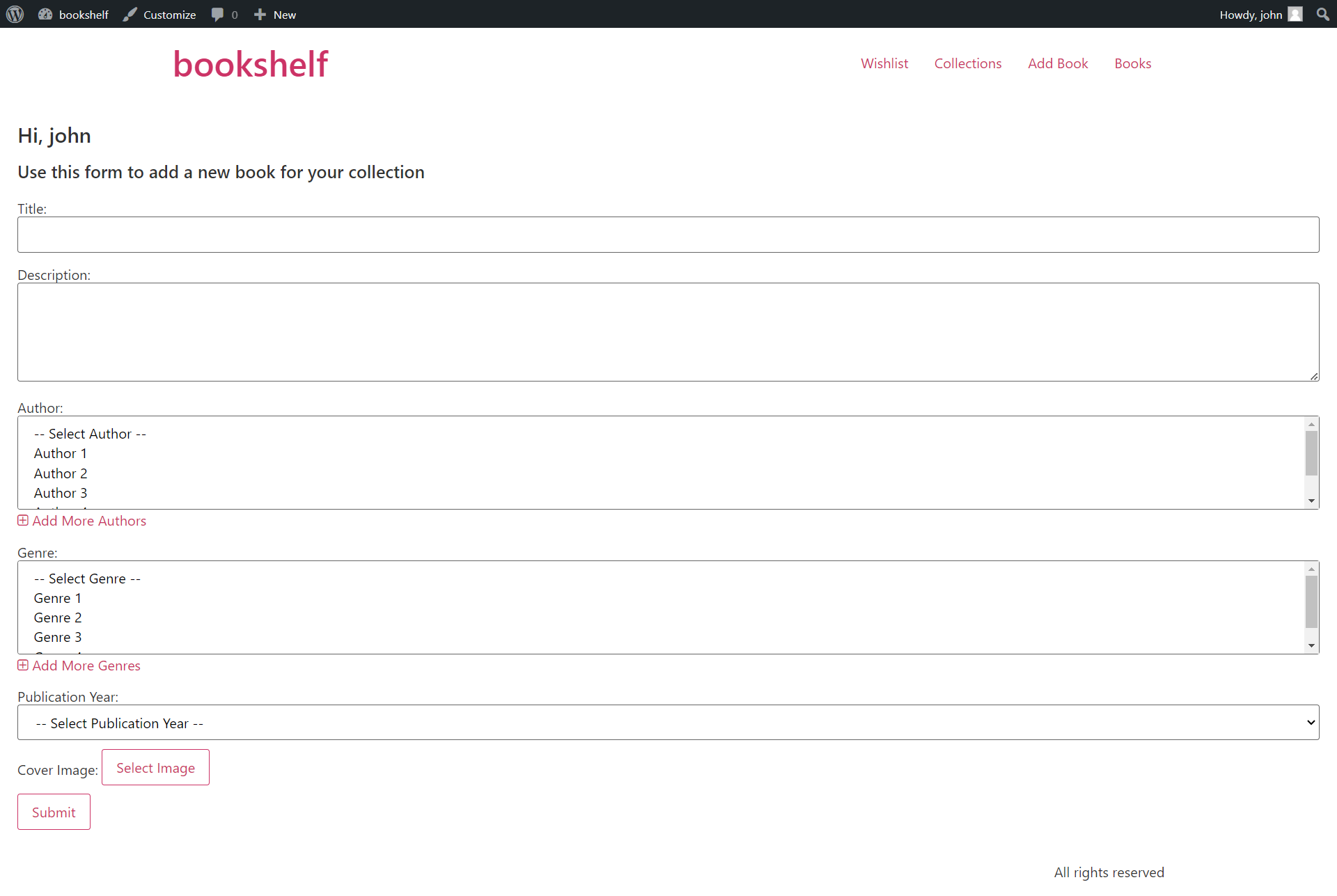 GitHub - eJohnAtta/bookshelf-wp-full-plugin