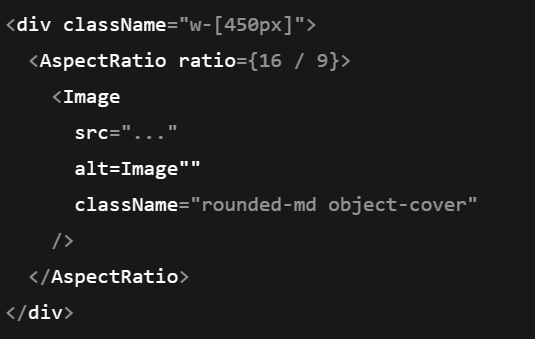 Potential typo in code of example for Aspect-Ratio component · Issue #713 · shadcn-ui/ui · GitHub