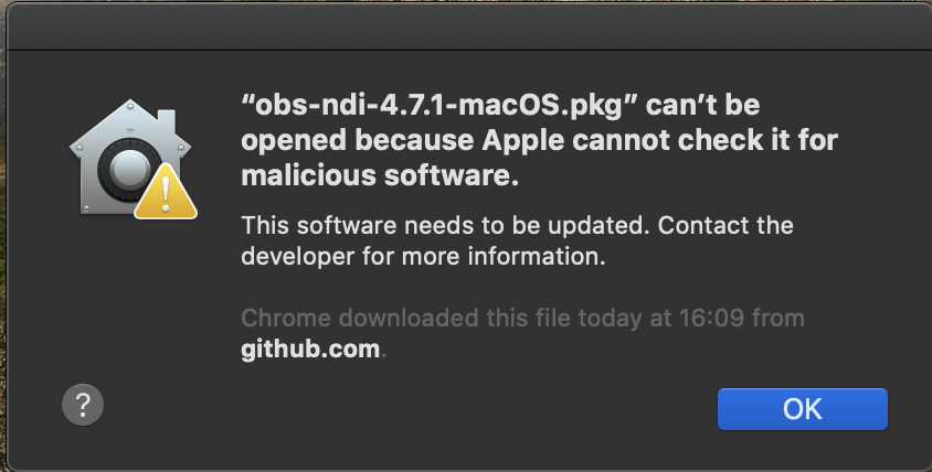 Can't select NDI as a source in OBS on MacOS Catalina · Issue #419 · DistroAV/DistroAV · GitHub