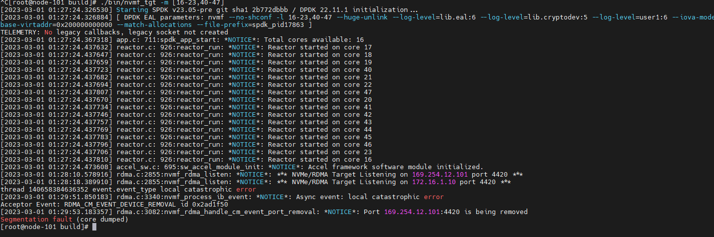 nvmf_tgt After booting, after the RDMA network card is hot-swapped，when i remove subsystem，add ...