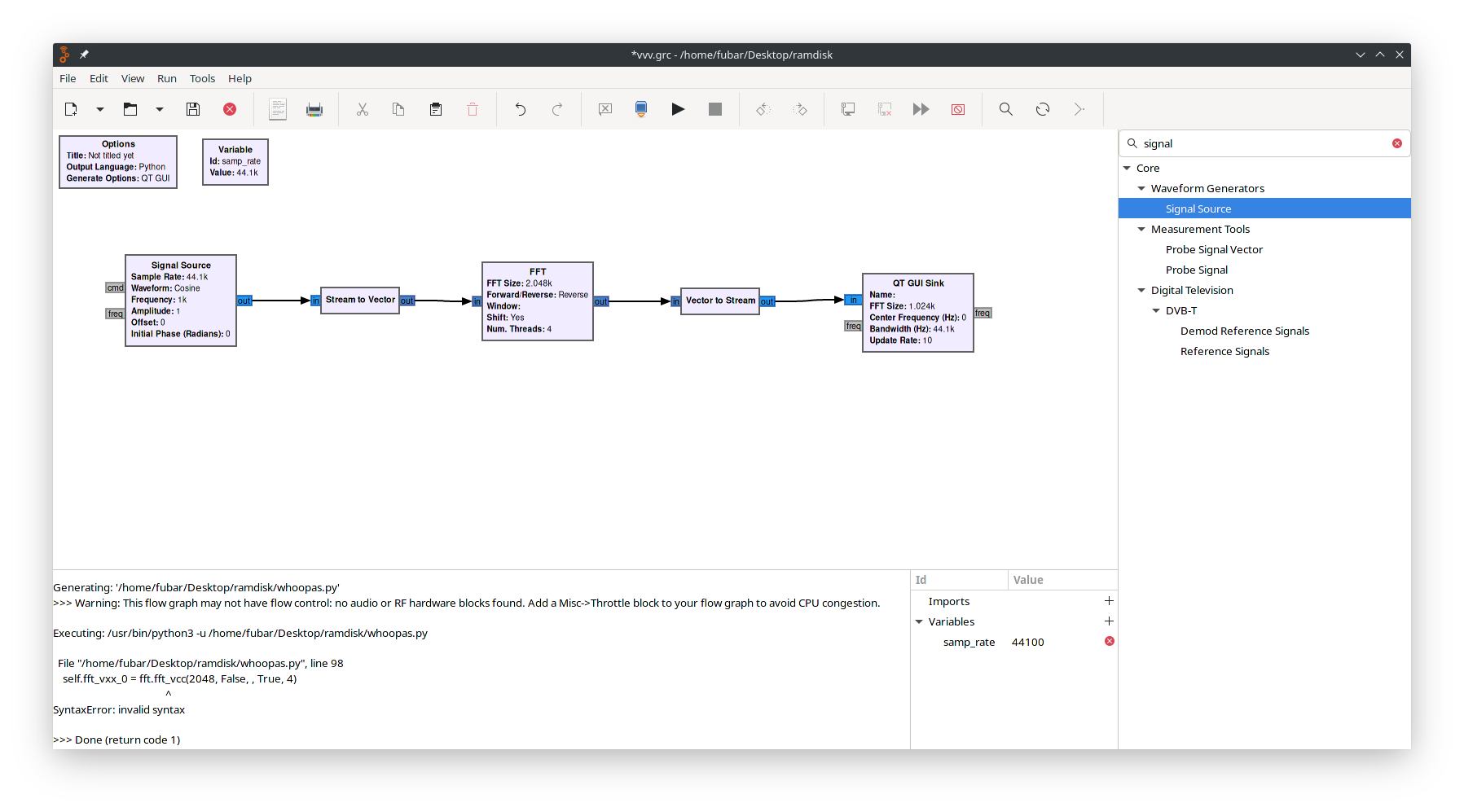 FFT block does not allow to use it without a windowing function · Issue #4179 · gnuradio ...
