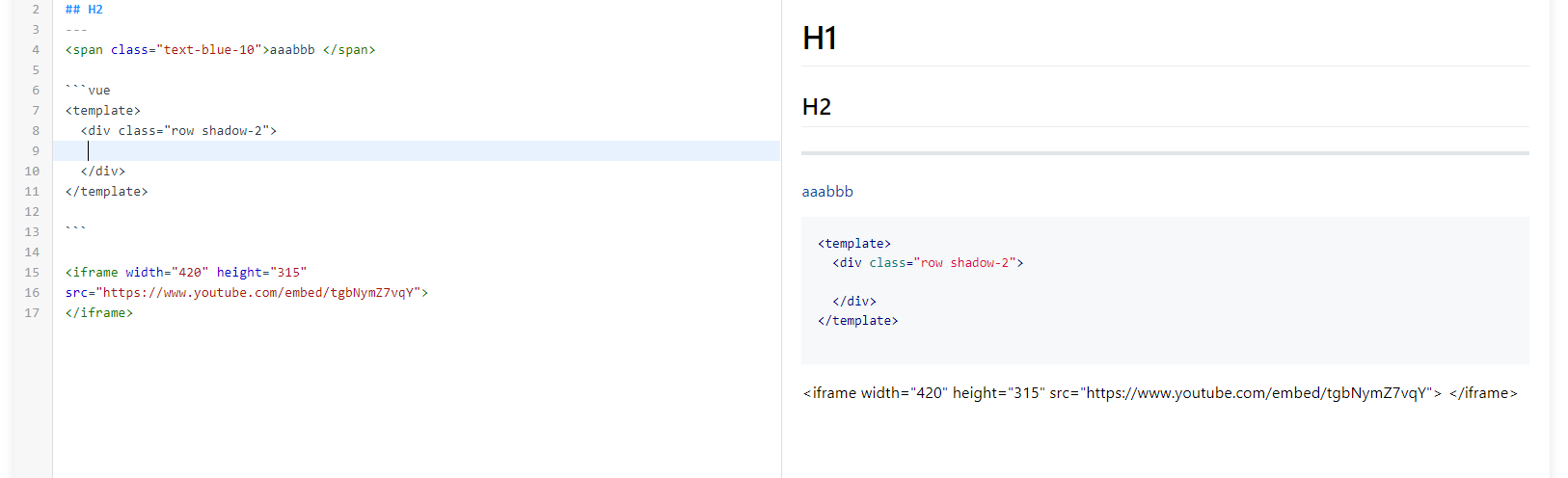 iframe tag? · Issue #64 · code-farmer-i/vue-markdown-editor · GitHub