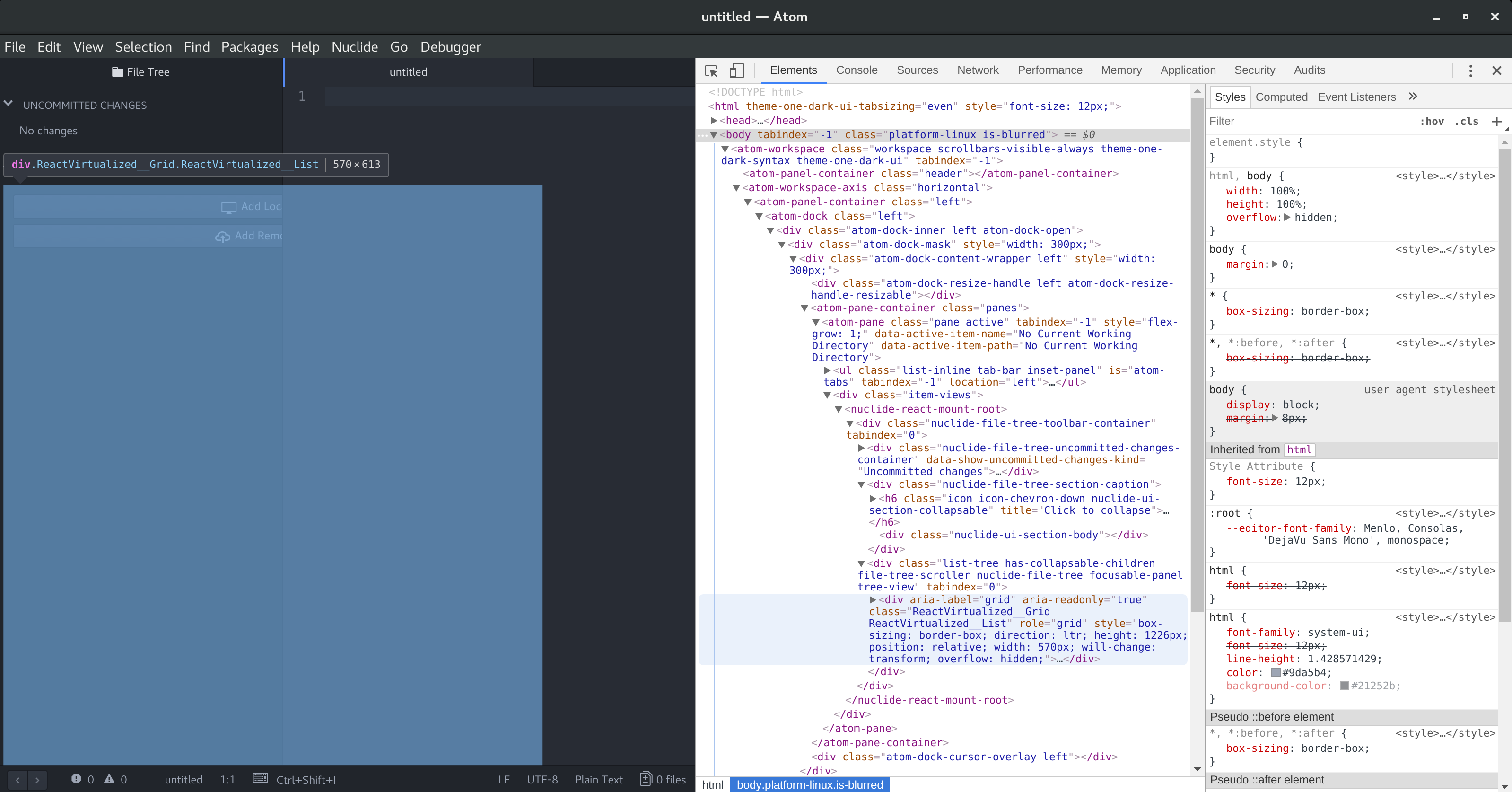 Treeview div is half hidden. · Issue #1504 · facebookarchive/nuclide · GitHub