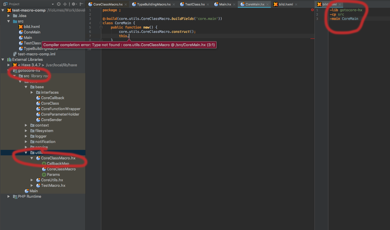 Code completion when macro @:build · Issue #893 · HaxeFoundation/intellij-haxe · GitHub