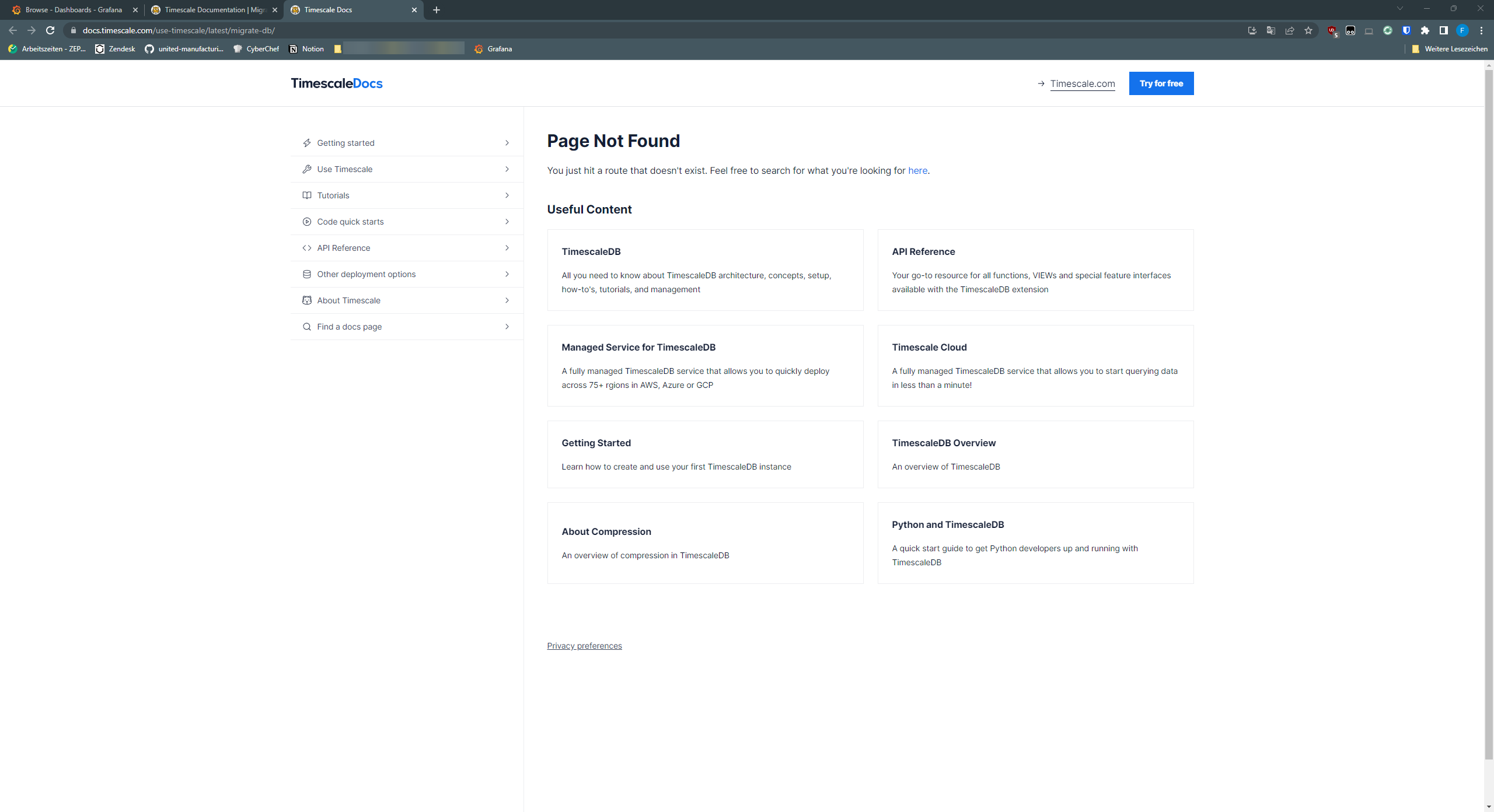 Content Bug Dead Link In Migrate Schema And Data Separately · Issue 2316 · Timescaledocs 