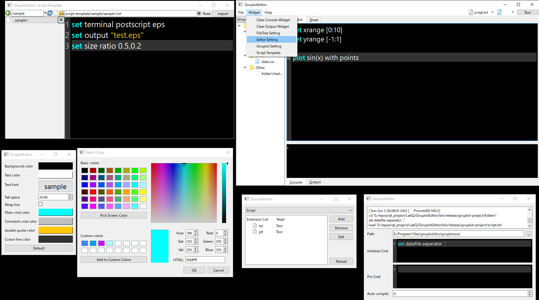 GitHub - nabla27/GnuplotEditor: editor for gnuplot