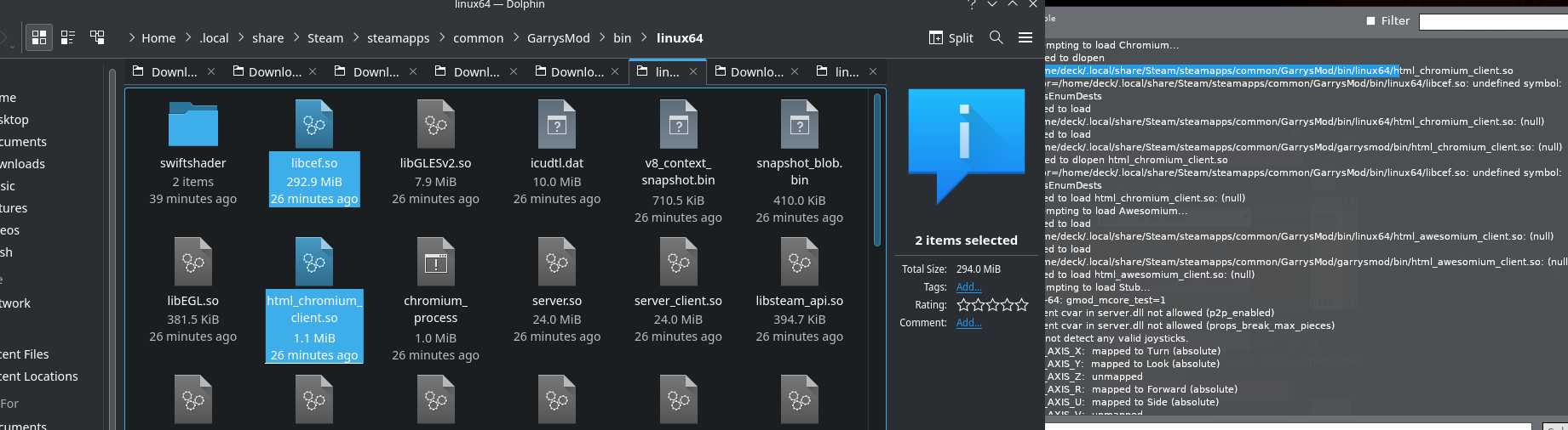 Menu options disappear and errors in console on Linux · Issue #48 · solsticegamestudios ...