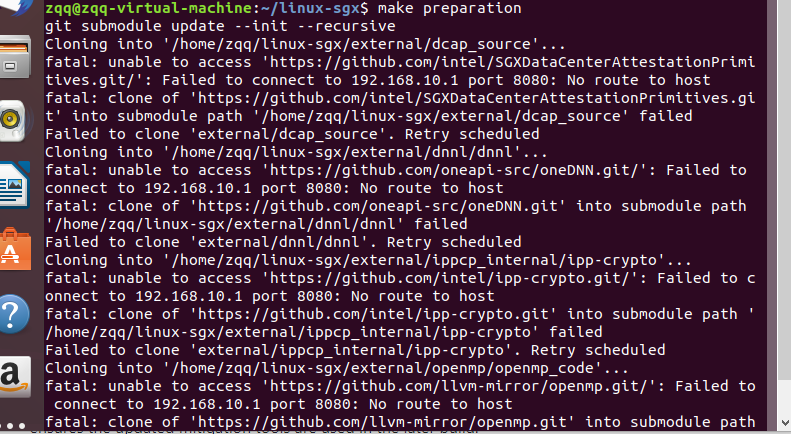 Error Report When I Run Make Preparation · Issue 875 · Intel Linux Sgx · Github