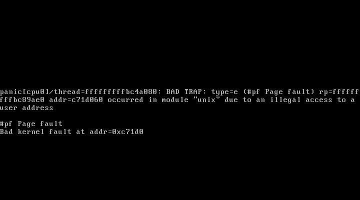 "Double fault" panic on boot with 20180524T002819Z · Issue #785 · TritonDataCenter/smartos-live ...