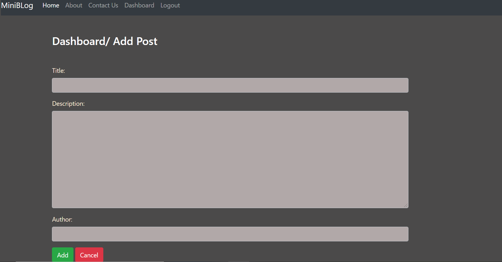 GitHub - sanskriti13/MiniBlog-Website
