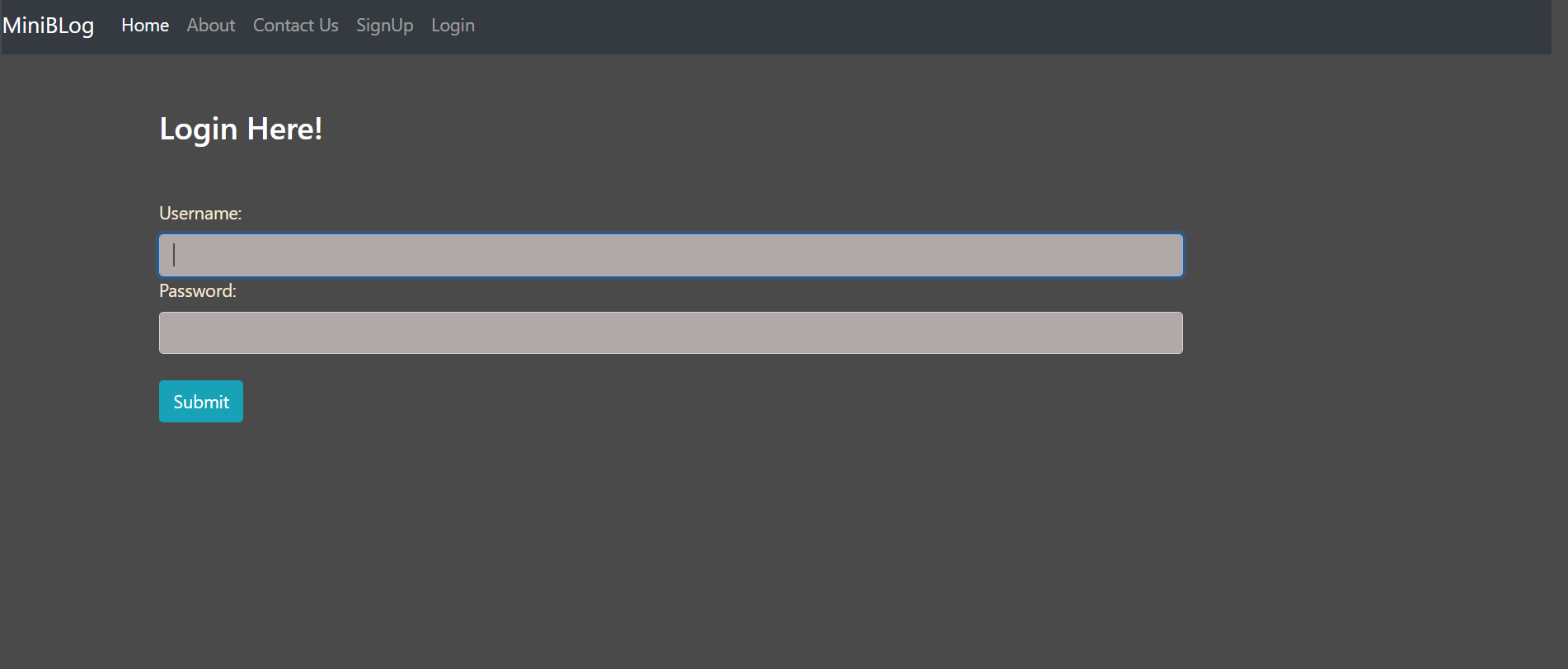 GitHub - sanskriti13/MiniBlog-Website