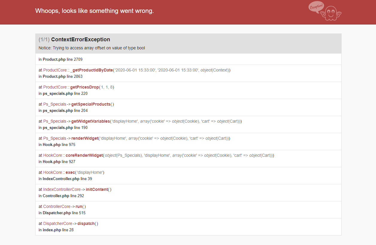 Php 74 Notice Trying To Access Array Offset On Value Of Type Bool · Issue 19477 · Prestashop 7708