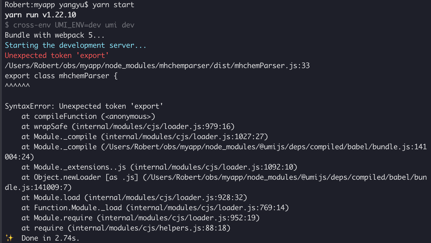 Unexpected token 'export' · Issue #8394 · ant-design/ant-design-pro · GitHub