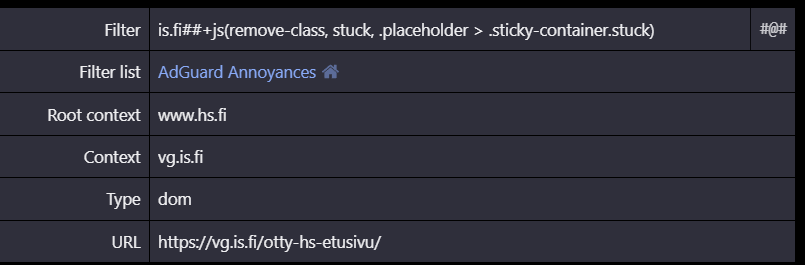 HS.fi · Issue #150013 · AdguardTeam/AdguardFilters · GitHub