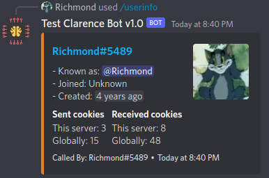 Cookie command - Database · Issue #1 · Ki-er/Clarence-Bot · GitHub