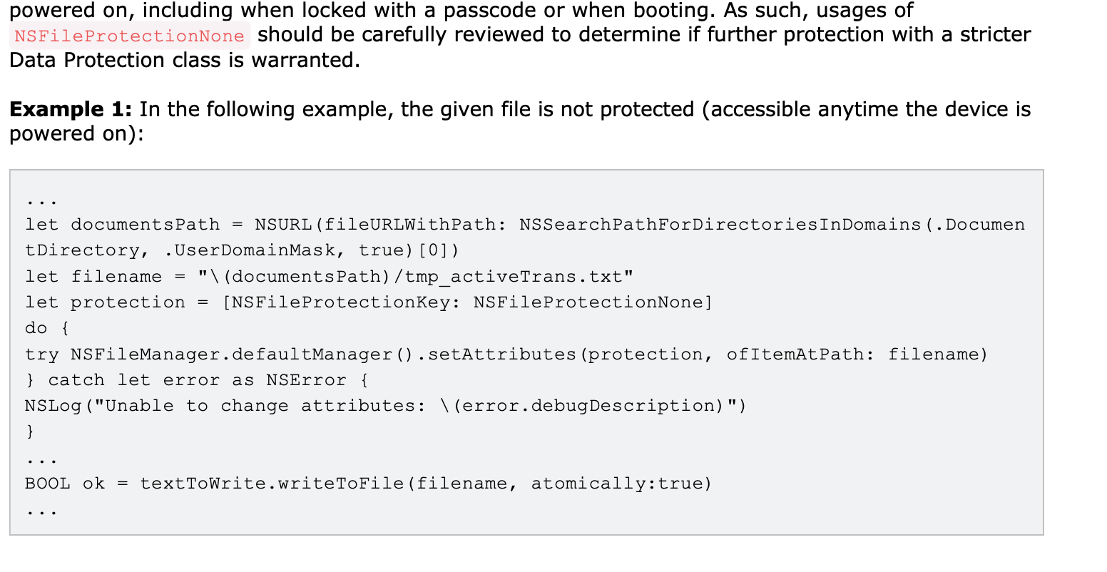 Insecure Storage: Lacking Data Protection · Issue #3149 · Alamofire/Alamofire · GitHub