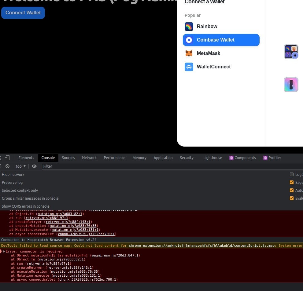 [bug] Connector is reqiored · Issue #541 · rainbow-me/rainbowkit · GitHub