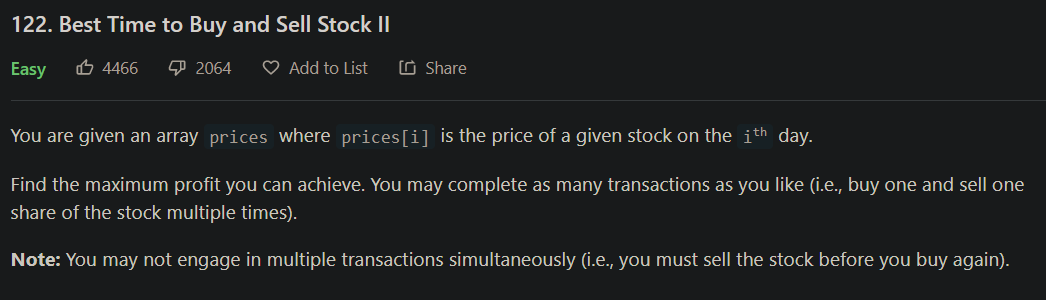 122. Best Time to Buy and Sell Stock II · Issue #339 · spiralgo/algorithms · GitHub