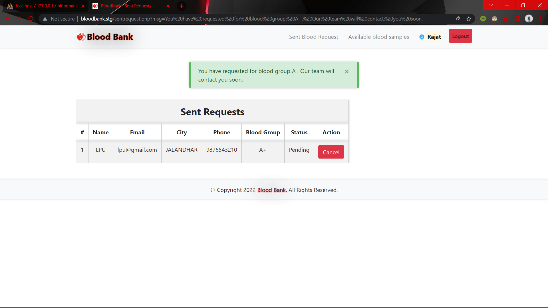 rajat7k/Blood-Bank-Management-System - Codesandbox