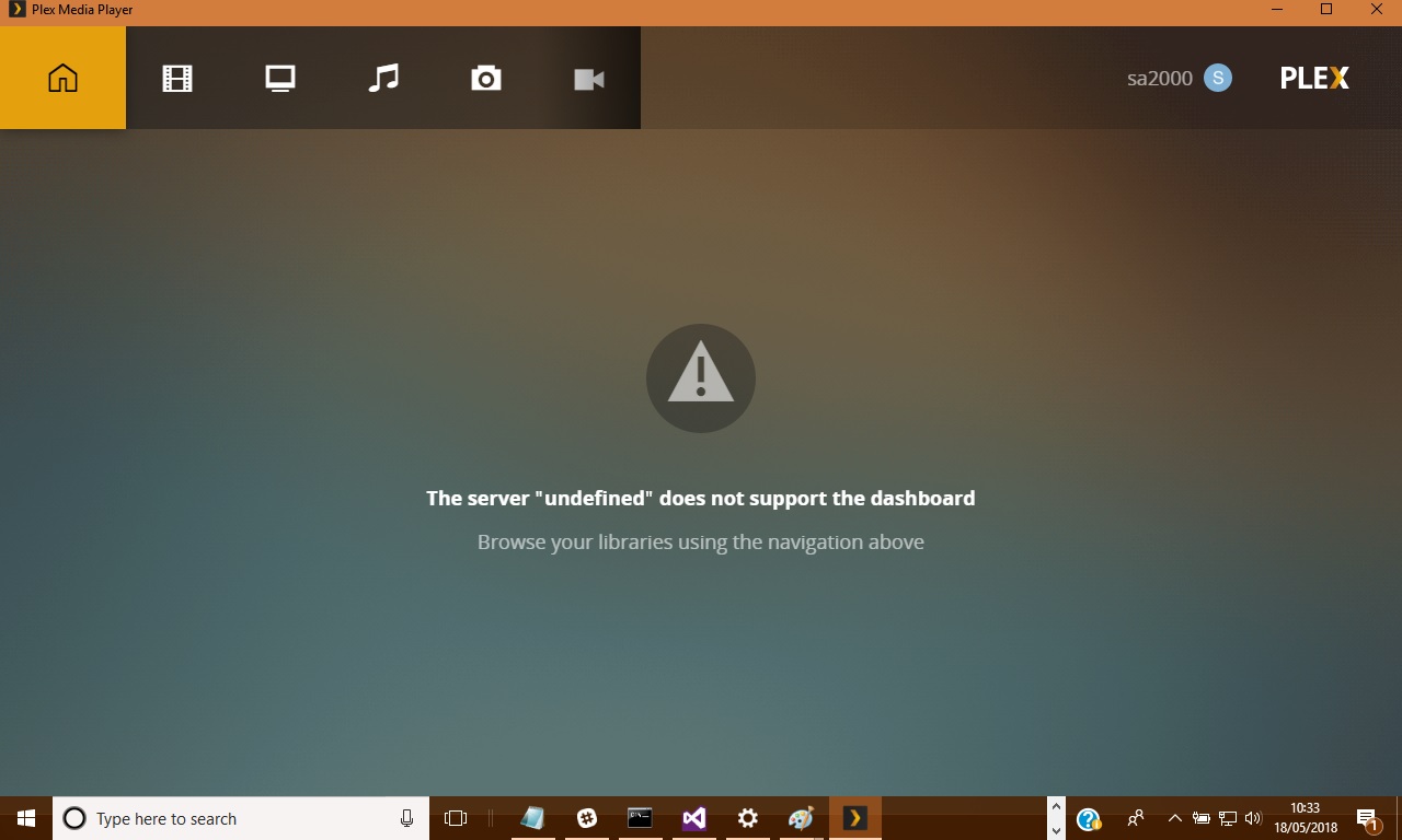 Unexpected Error on launch = The server "undefined" does not support the dashboard · Issue #735 ...