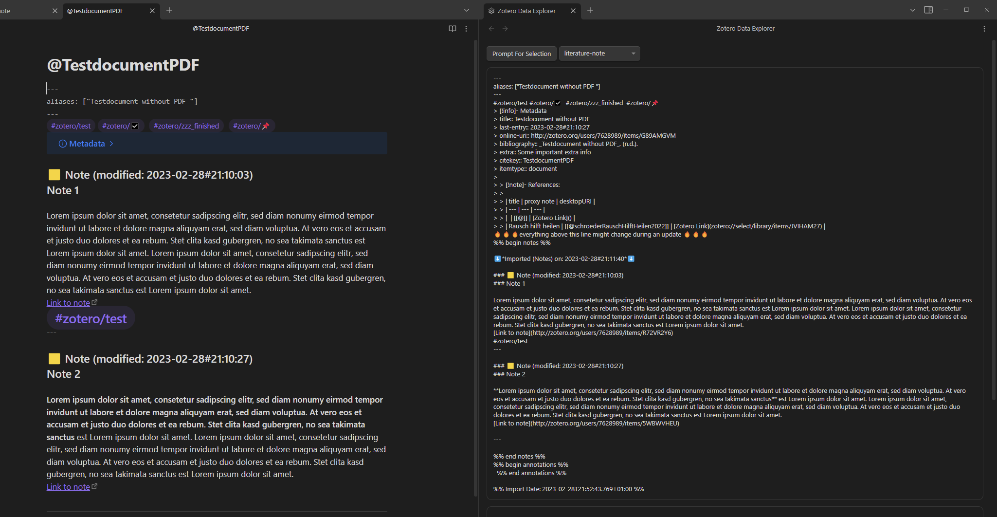 import requires a pdf as an attachment to export the notes attached to ...