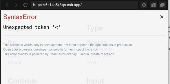 SyntaxError Unexpected token