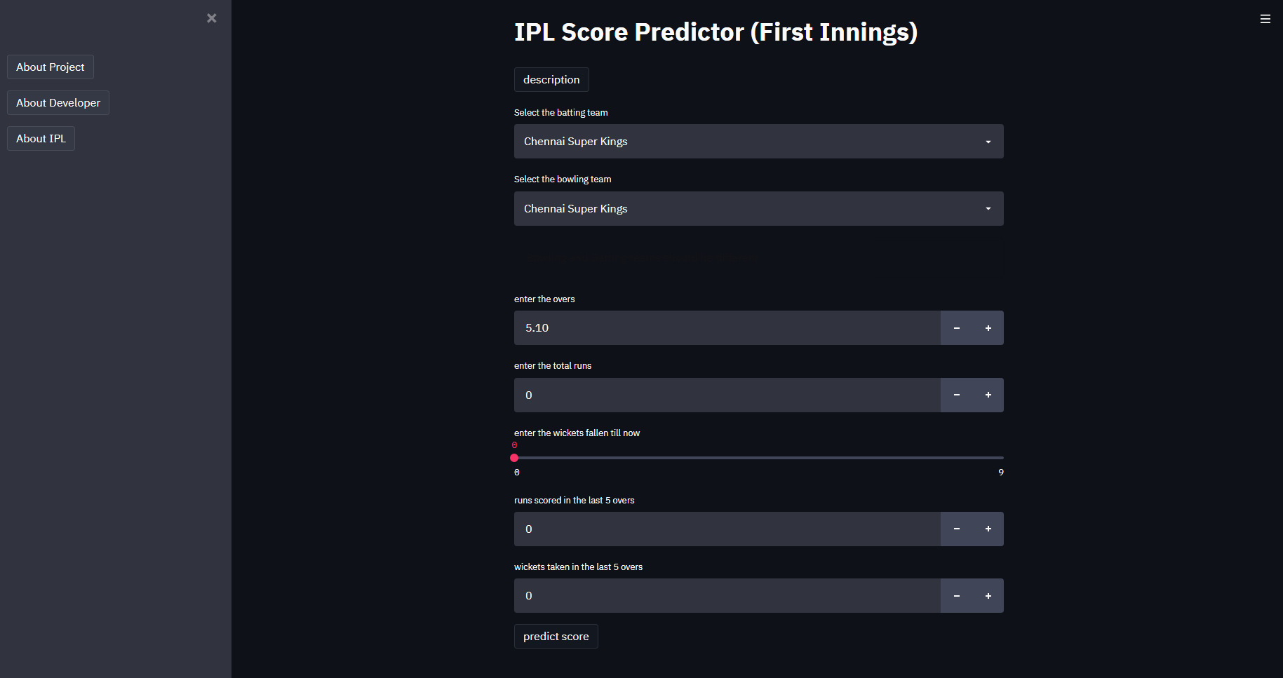GitHub - rrustagi9/IPL: python based ML web-app on the IPL usecase to predict the score that can ...