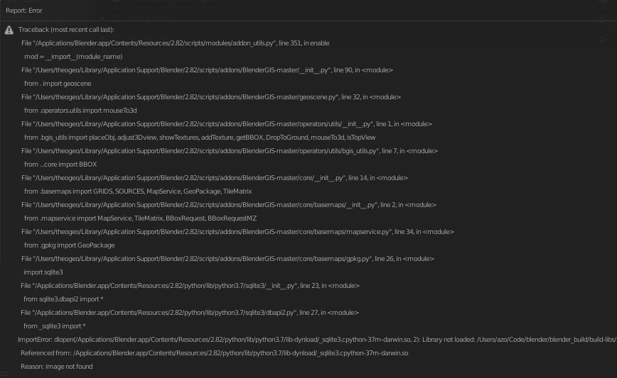 Traceback Errors When Trying To Enable · Issue 309 · Domlyszblendergis · Github