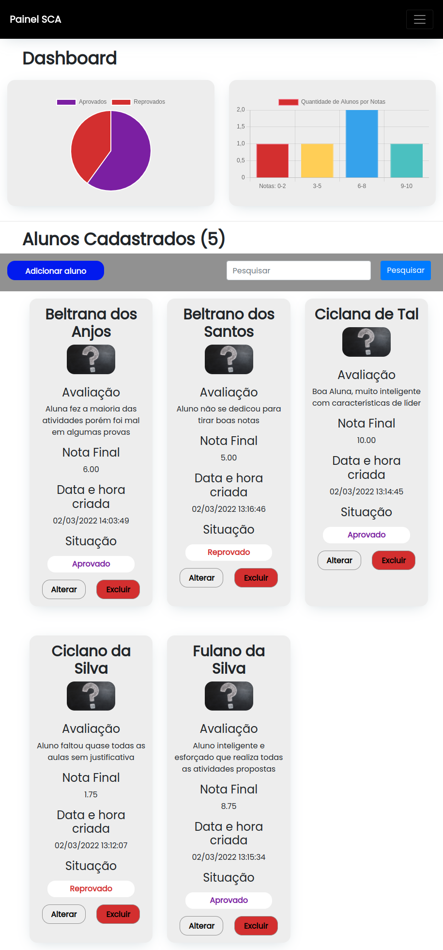 GitHub - gabrielcarsa/sistemaNotasAluno: Sistema de controle de notas e ...