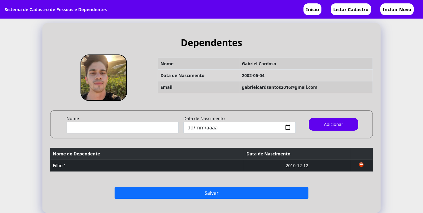 GitHub - gabrielcarsa/sistemaCadastroDependentes: Pequeno sistema feito ...