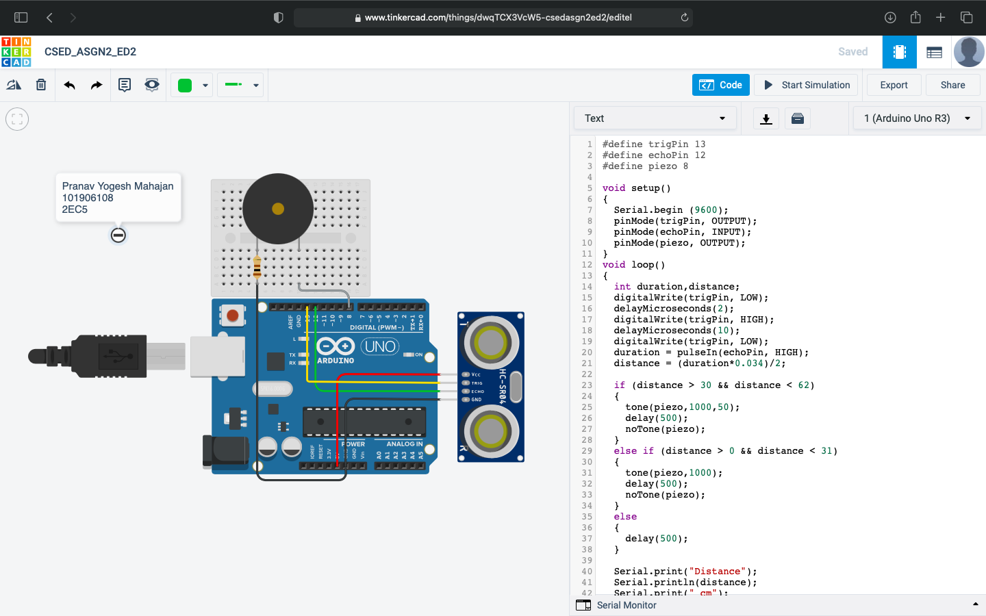 GitHub - PranavYM/Arduino-Projects-: Projects made on TinkerCad