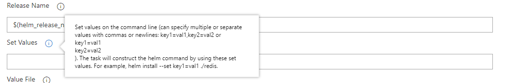 HelmDeploy overrideValues is not a multiline field · Issue #14991 · microsoft/azure-pipelines ...
