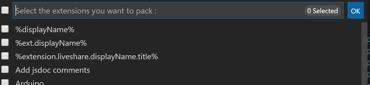 Some extensions show as %displayName% · Issue #12 · MrLuje/vscode-extensions-pack-builder · GitHub