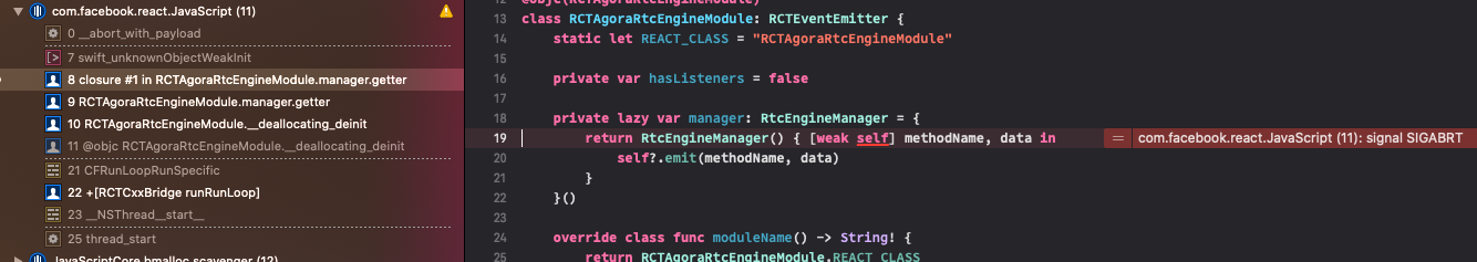 App Crash When Reload · Issue 279 · Agoraio Extensionsreact Native 7219