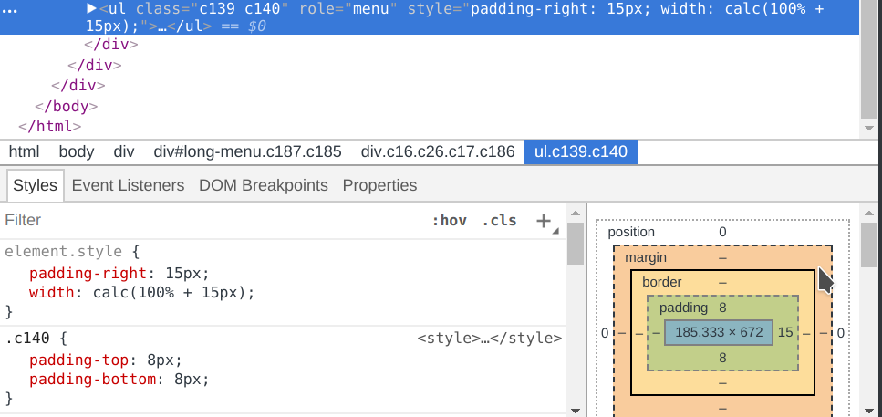 Max Height Menus: horizontal scrolling because of padding · Issue #8981 ...