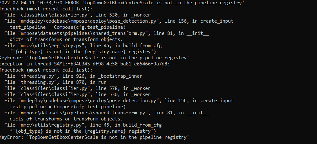 TopDownGetBboxCenterScale is not in the pipeline registry · Issue #696 · open-mmlab/mmdeploy ...