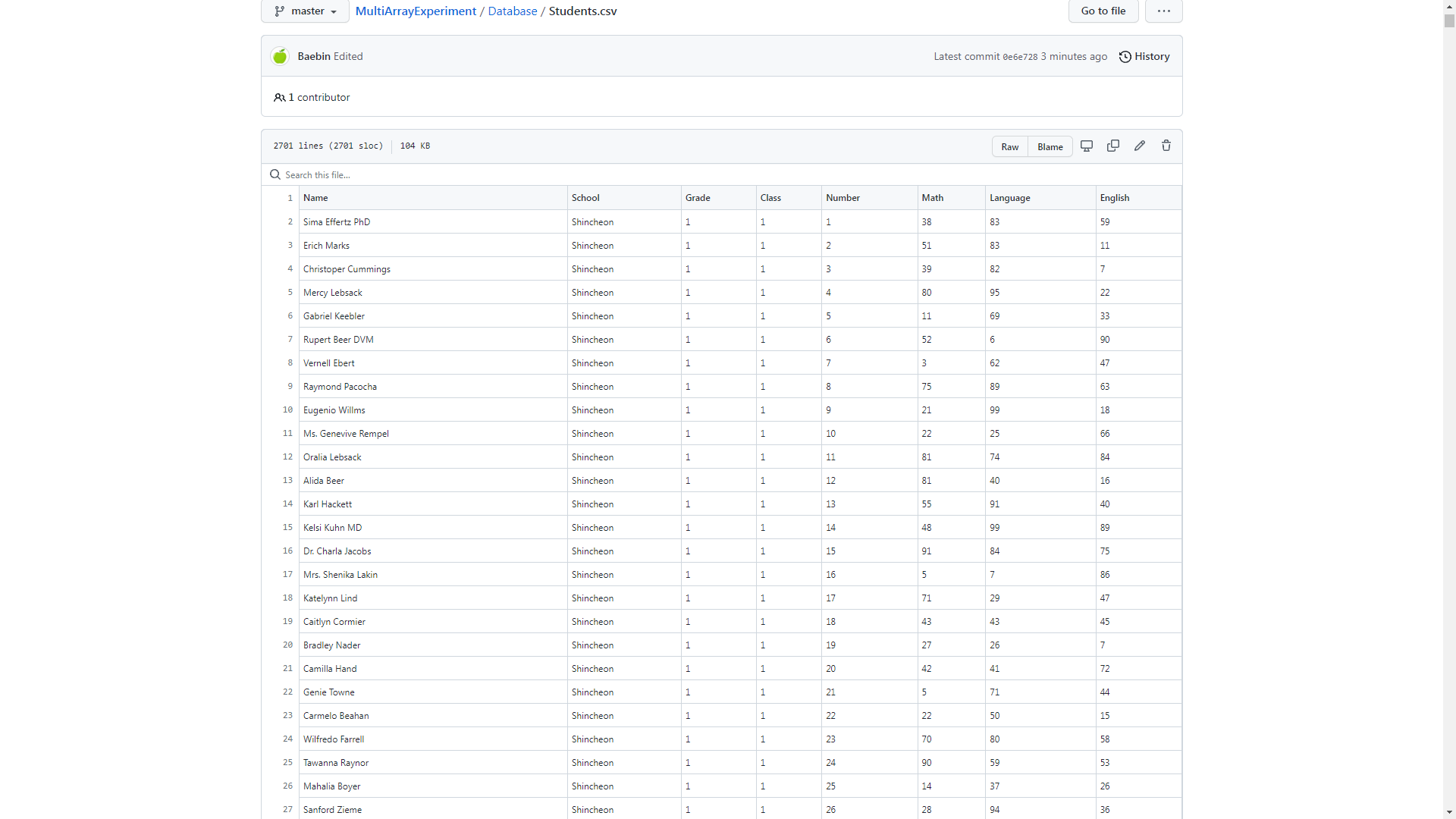 Github Baebin Multiarrayexperiment