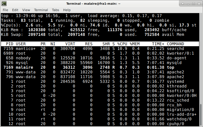 searchd is using 6-10% CPU when idle · Issue #119 · manticoresoftware/manticoresearch · GitHub