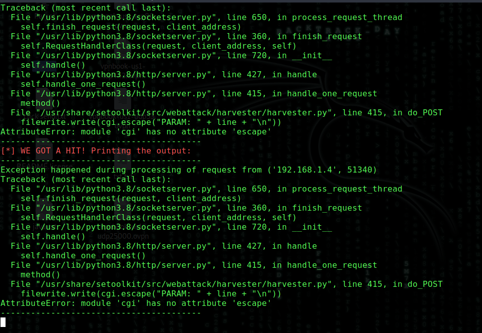 Error traceback · Issue #724 · trustedsec/social-engineer-toolkit · GitHub