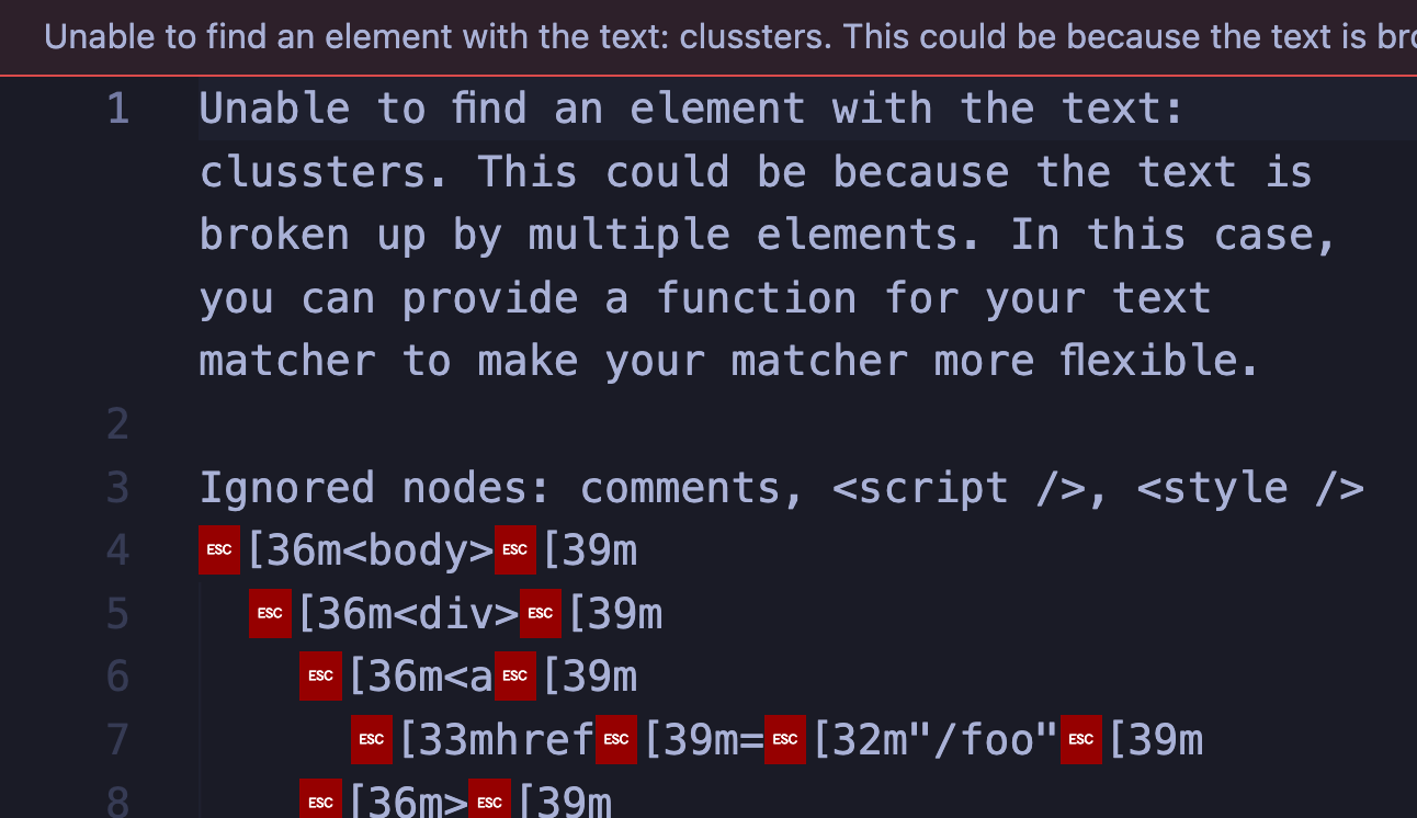 Test peeker shows escape characters instead of ANSI colors · Issue #34 ...