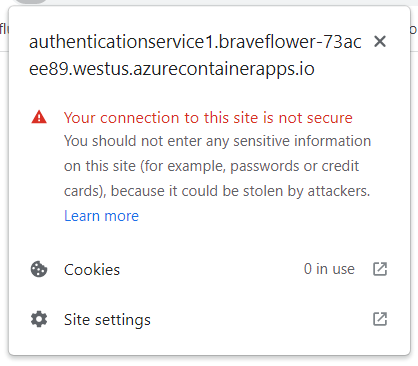 Application URL seems to be insecure, although it is still showing ...