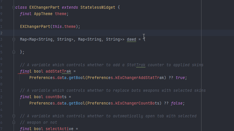 nested map structure causes the analysis server parser (LibraryAnalyzer.analyze()) to never ...