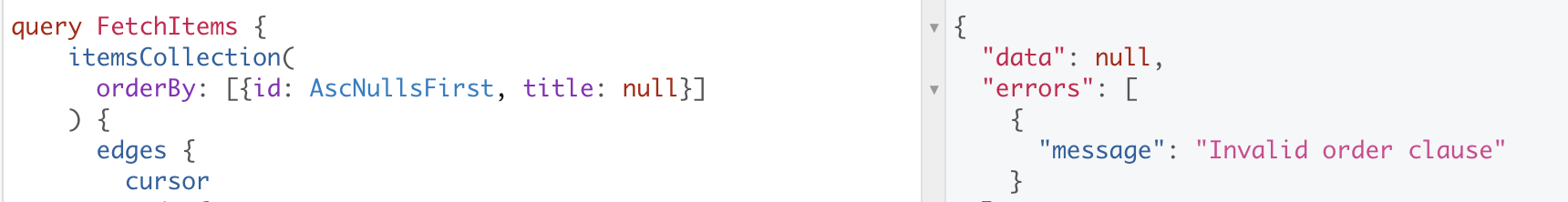 Error When Sending A Query With Null In The Order By Object · Issue 225 · Supabase Pg Graphql