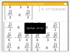 Syntax error from valid matrix multiplication · Issue #2099 · numworks/epsilon · GitHub