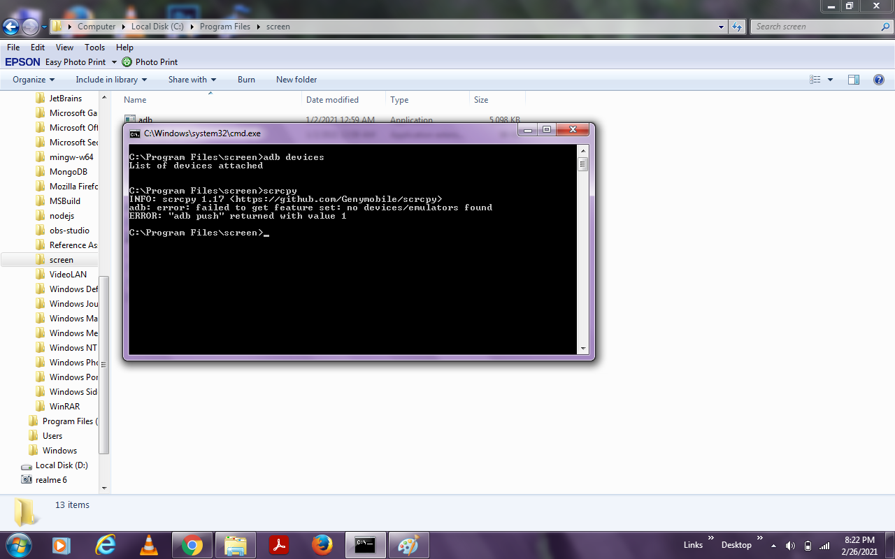 Scrcpy device not found · Issue #2148 · Genymobile/scrcpy · GitHub