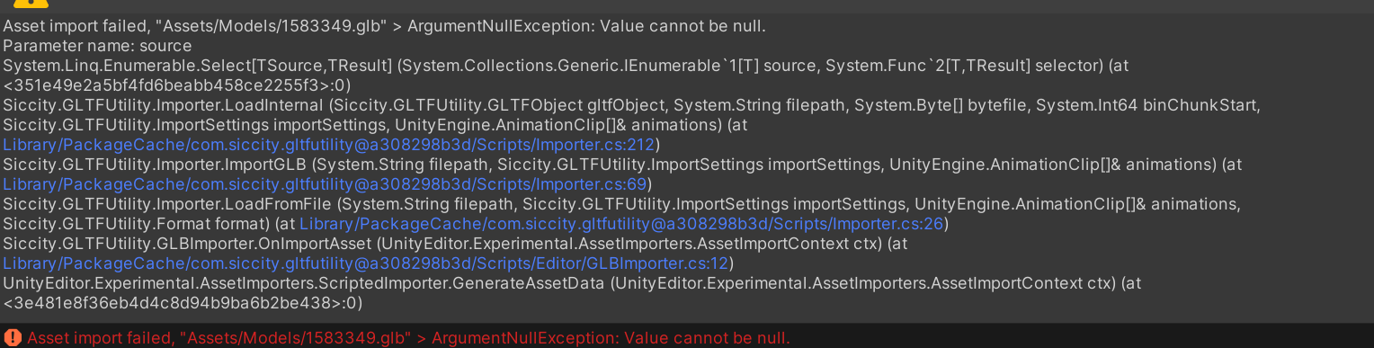 value cannot be null · Issue #74 · Siccity/GLTFUtility · GitHub