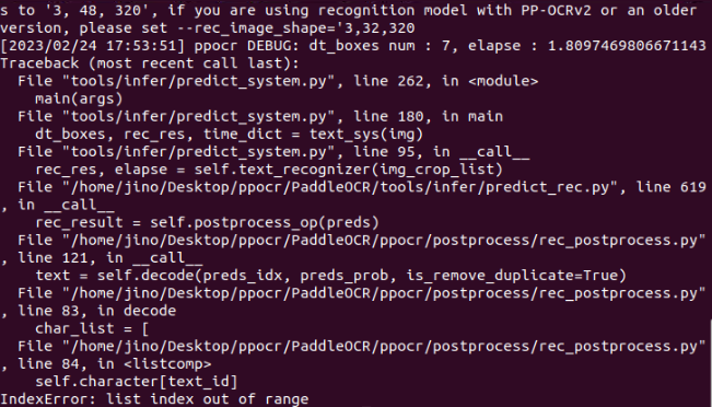 List index out of range · Issue #9216 · PaddlePaddle/PaddleOCR · GitHub
