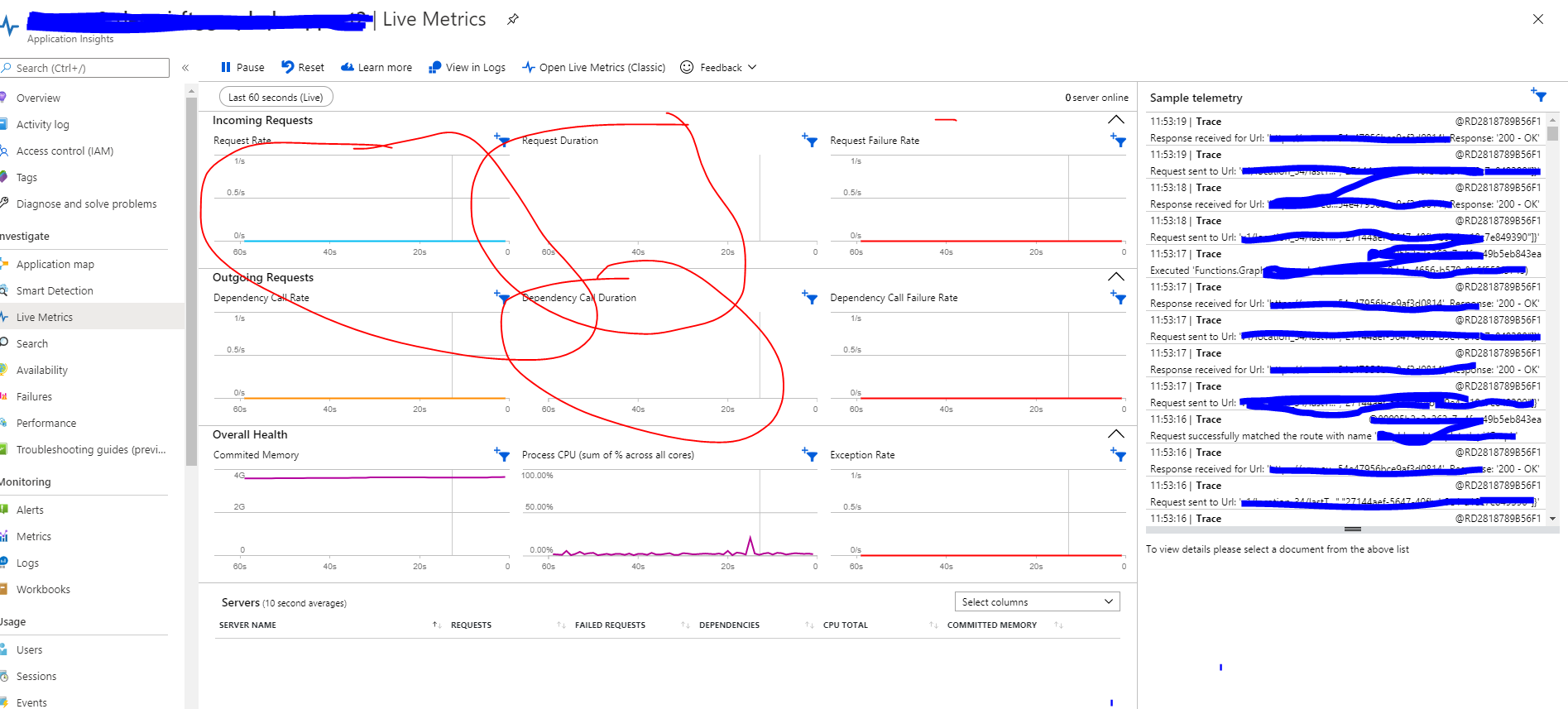 Bug Nodejs Live Metrics Request Per Second Doesnt Seem To Work · Issue 1304 · Microsoft